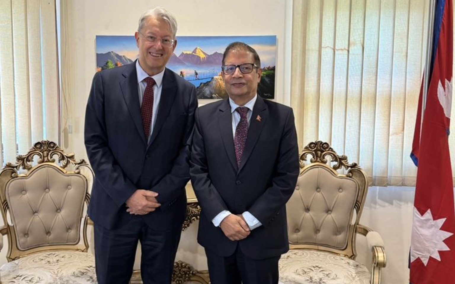 Ambassador Sharma Meets Ambassador of Luxembourg to Nepal Biever in New ...
